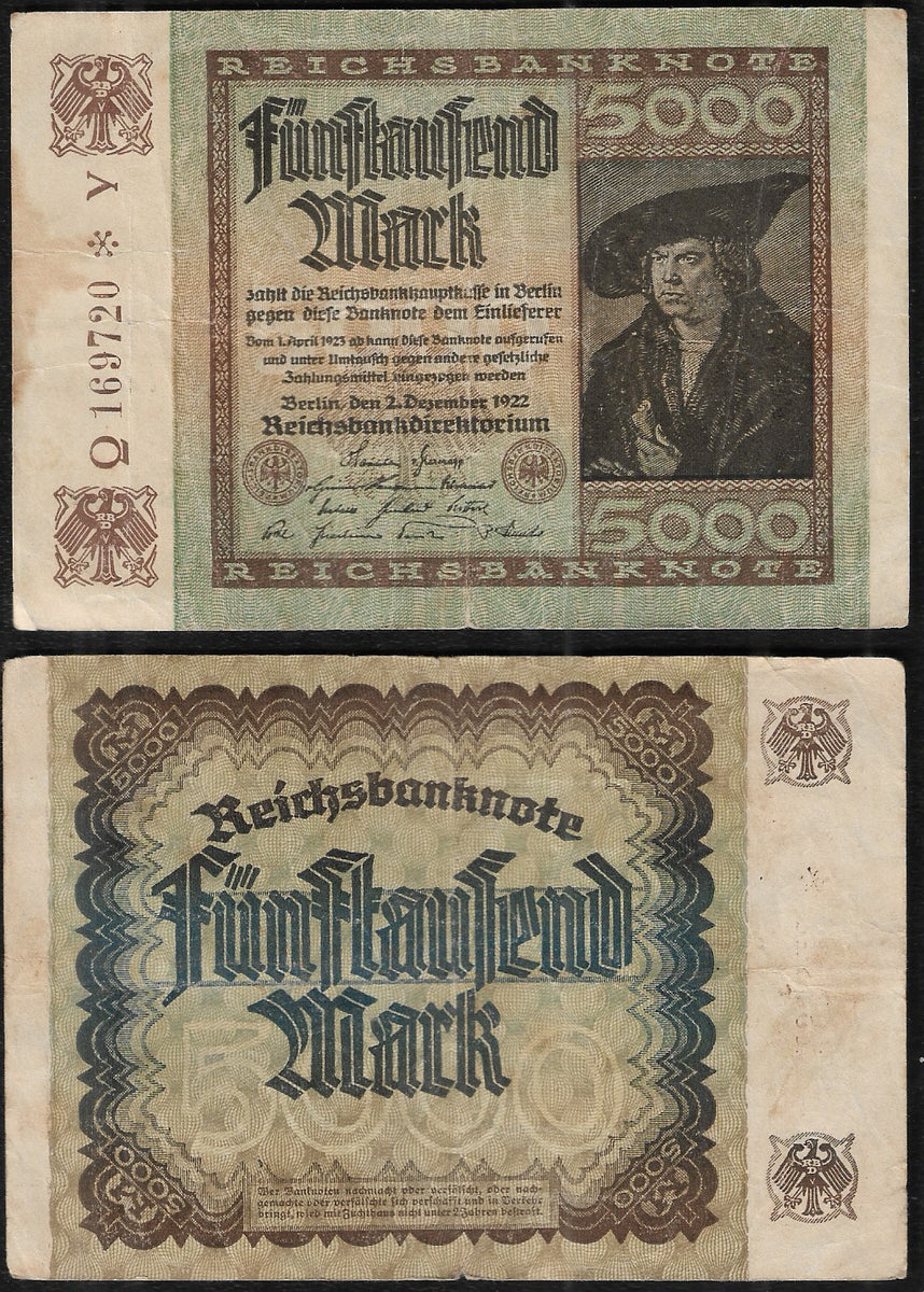 5000 Mark, Germany, 1922 – tezbid